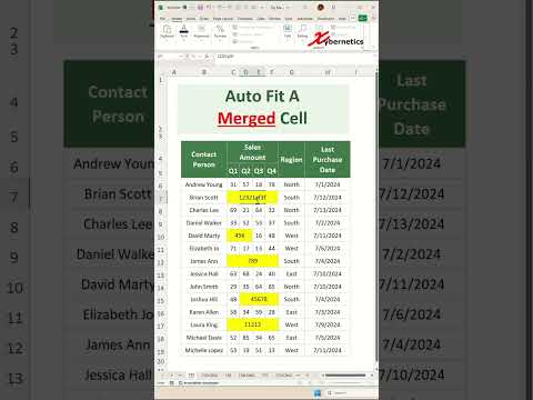 Auto Fit A Merged Cell In Excel - Excel Tips and Tricks