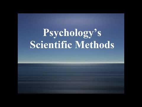 Psychology's Scientific Methods