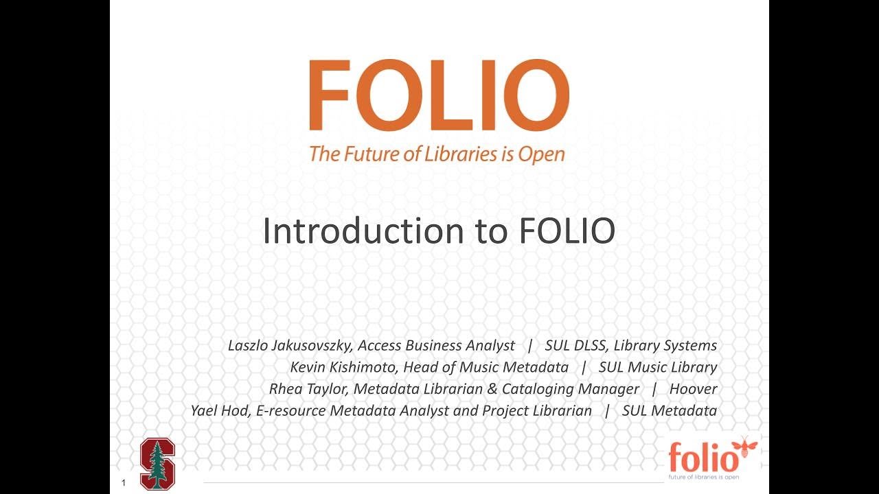 Introduction to FOLIO Training