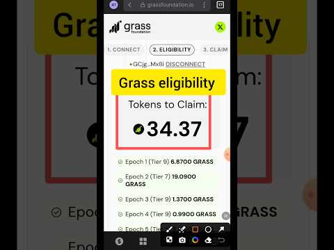 Grass eligibility check.Grass mining update. Grass token sell.