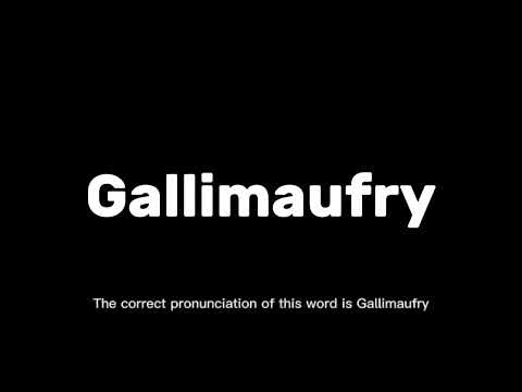 How to Pronounce Gallimaufry Correctly | English Pronunciation Guide