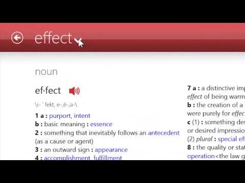 Merriam-Webster App for Windows 8