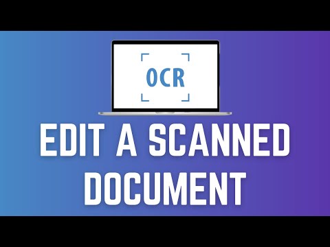 How To Edit A Scanned Document
