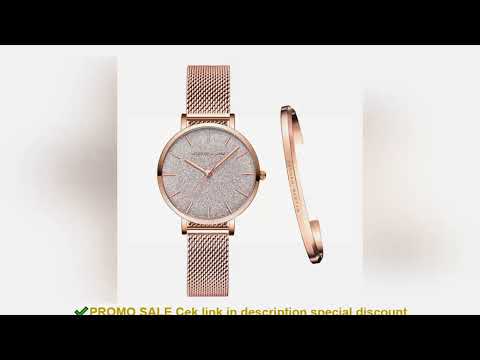 Stainless Steel Mesh Wristwatches Top Brand New Luxury Japan Quartz Movement Rose Gold Designer Eleg