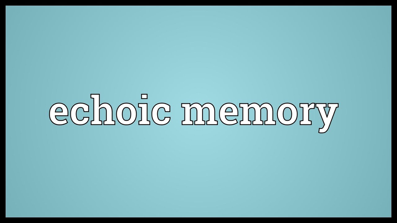 Echoic memory Meaning