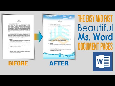 EASY AND FAST WAY BEAUTIFUL WORD DOCUMENT PAGES