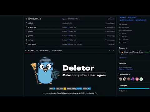 Deletor - open source tui/cli utility for deleting and managing files