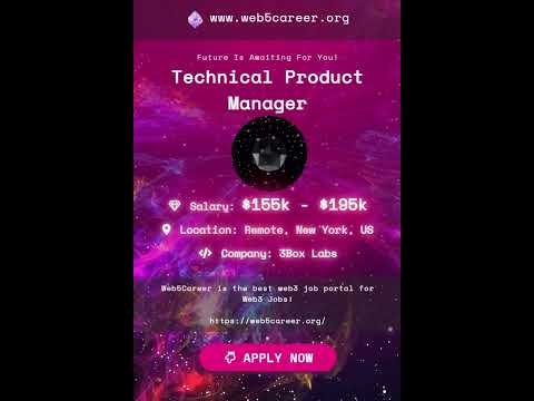 Technical Product Manager $155k - $195k Remote, NY, US at 3Box Labs | Web5career.org | Web3 Jobs