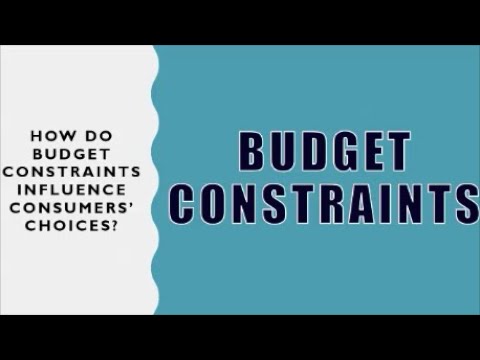 What is a BUDGET CONSTRAINT? How does it influence consumers’ choices?