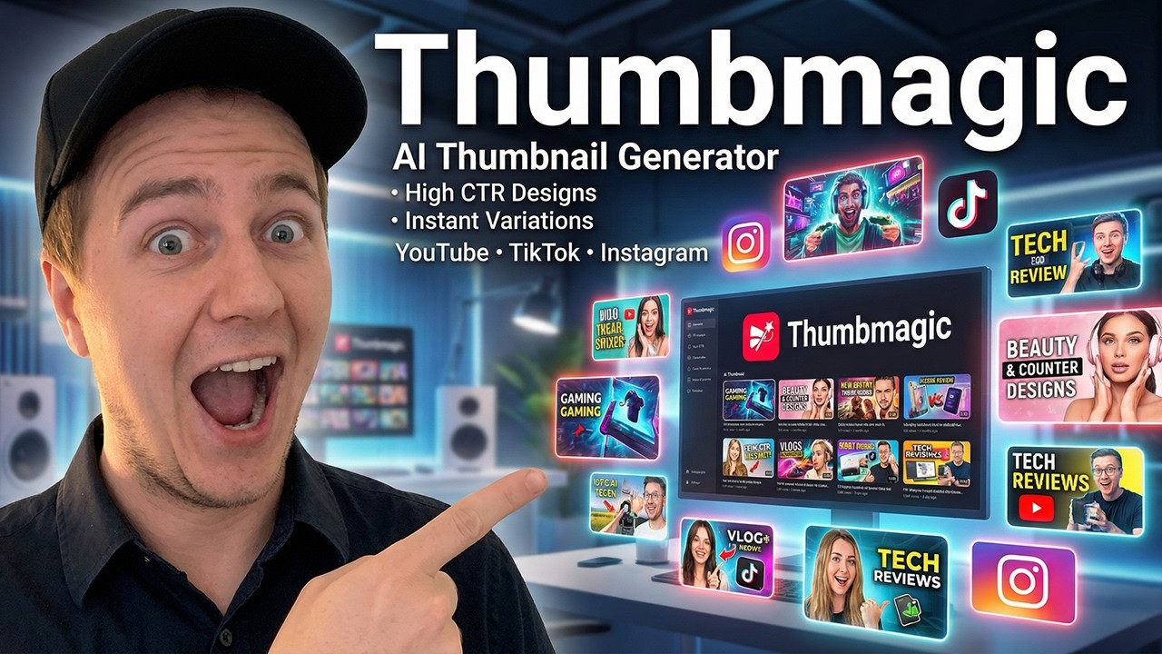 Thumbmagic – AI Thumbnail Generator for High-CTR YouTube Thumbnails