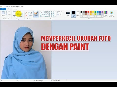 Cara Memperkecil Ukuran Foto dengan Paint / How to Reduce Photo Size with Paint