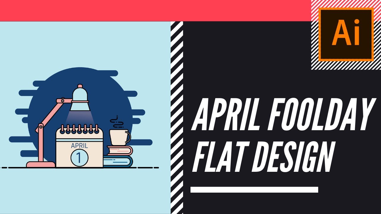 April fool day flat illustration Design | Illustration tutorial