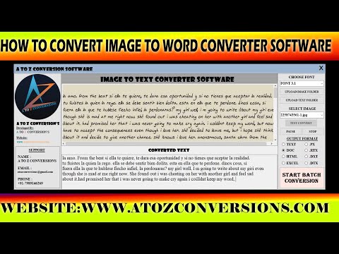 Image To Word Application Software For PC | Image To Word Conversion Software For PC