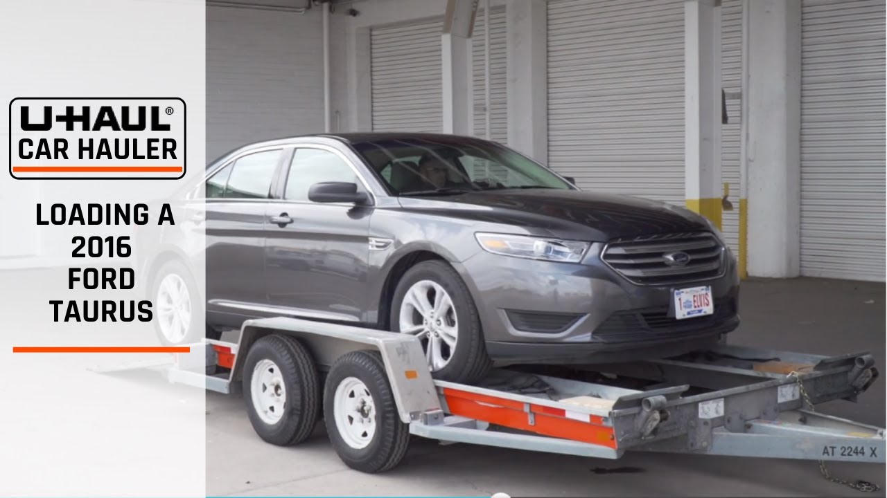 Loading a 2016 Ford Taurus On a U-Haul Car Hauler