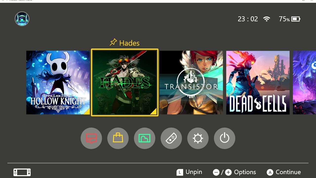 Nintendo Switch Home UI - QoL Mockup