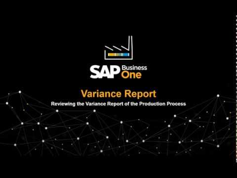 SAP Business One - Variance Report