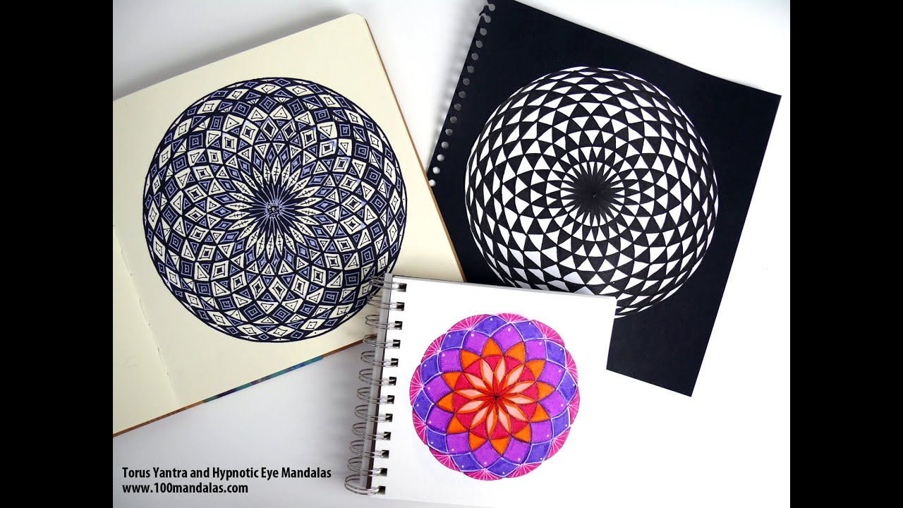 How to Draw the Torus Yantra and Color the Hypnotic Eye Mandala [Sacred Geometry]