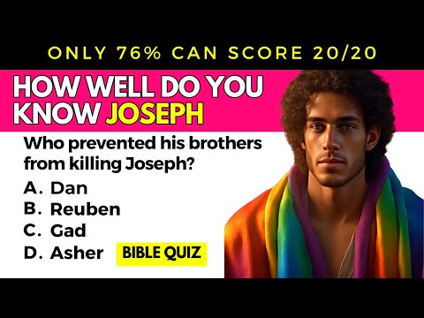 Joseph Bible Quiz - Dreams & Destiny - 20 Questions (Easy, Medium & Hard)