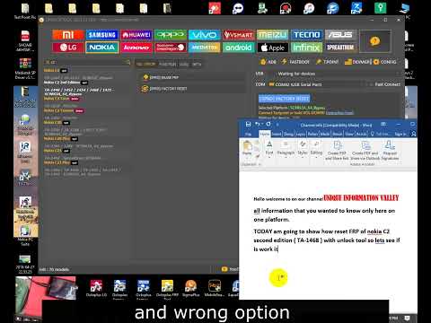 Nokia C2 2nd edition (TA 1468) FRP done with unlock tool