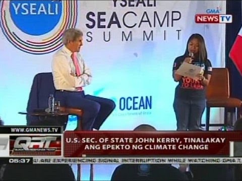U.S. Sec. of State John Kerry, tinalakay ang epekto ng climate change