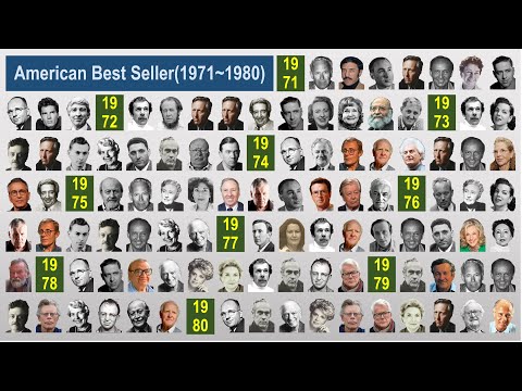 American Best Seller Books from 1971 to 1980. 10 books each year.