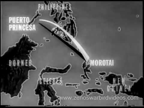 B-24 Liberator Bombers Strike Japanese Puerto Pincessa Airbase 1945