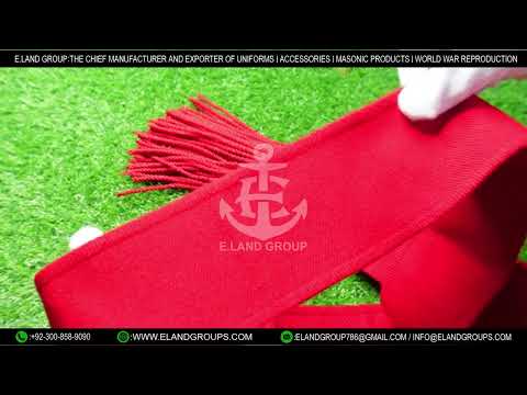 Military Sergeant Cadets Guards Red Shoulder, Army Scarlet Shoulder Sash, Scarlet Red Infantry