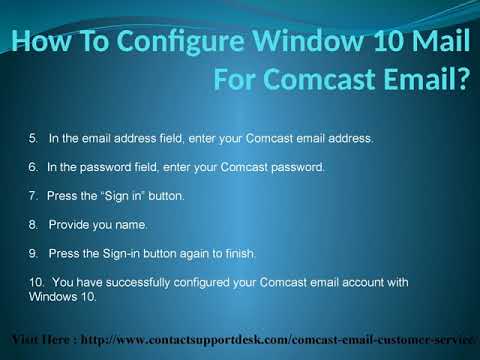 How To Configure Window 10 Mail For Comcast?