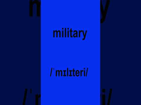 How to pronounce "military" in American English #americanpronounce #pronouncecorrectly #learnenglish
