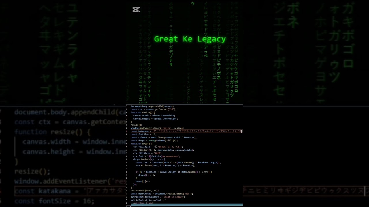 Matrix eff #matrix #letscode #learnontiktok #programmer #programmerslife #coding #letshavefuncoding