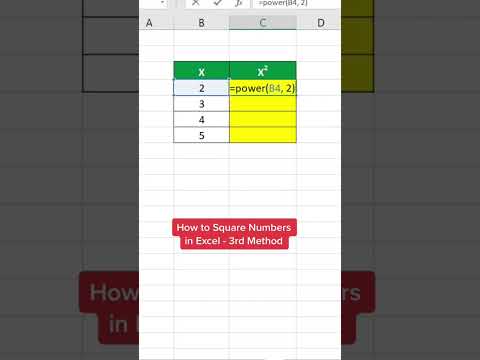 How to Square Numbers in Excel: 3rd Method! #excel