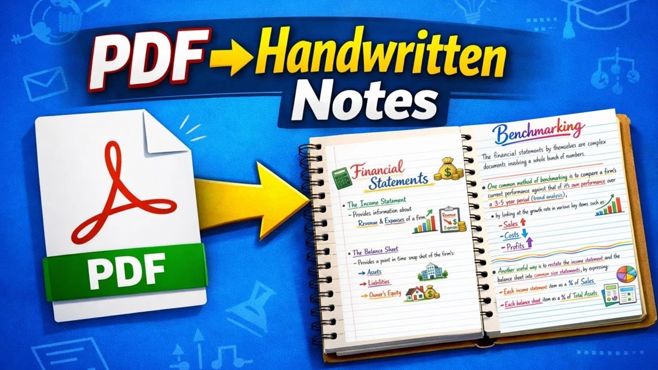 How to Convert Any PDF into Handwritten Notes ✍️ Free AI Method