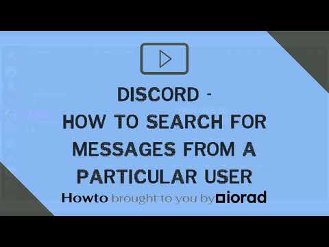 Discord - How to search for messages from a particular user
