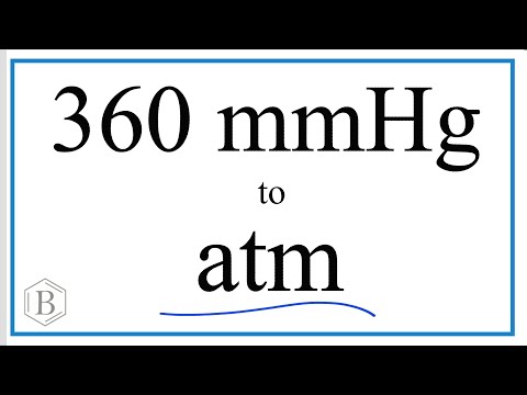 Convert 360mmHg to atm.