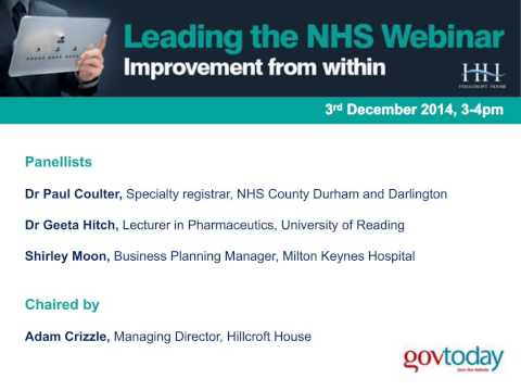 NHS Leadership Webinar - Full audio and slides