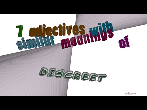 discreet - 8 adjectives with the meaning of discreet (sentence examples)