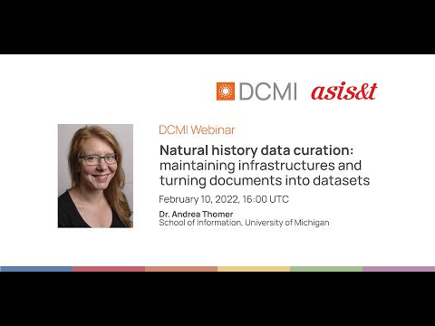 DCMI Webinar: Natural history data curation
