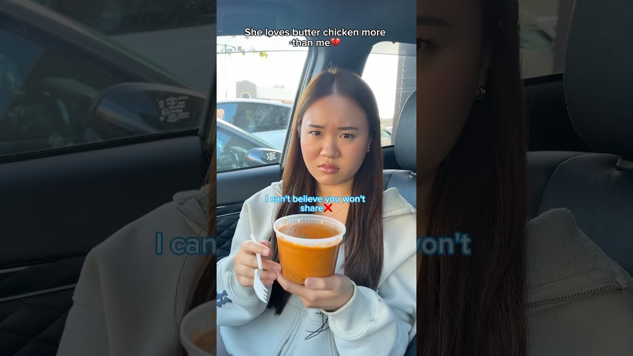 GF loves butter chicken more than me😭 #couple #couples #girlfriend #foodie #foodies #foodlover #fun