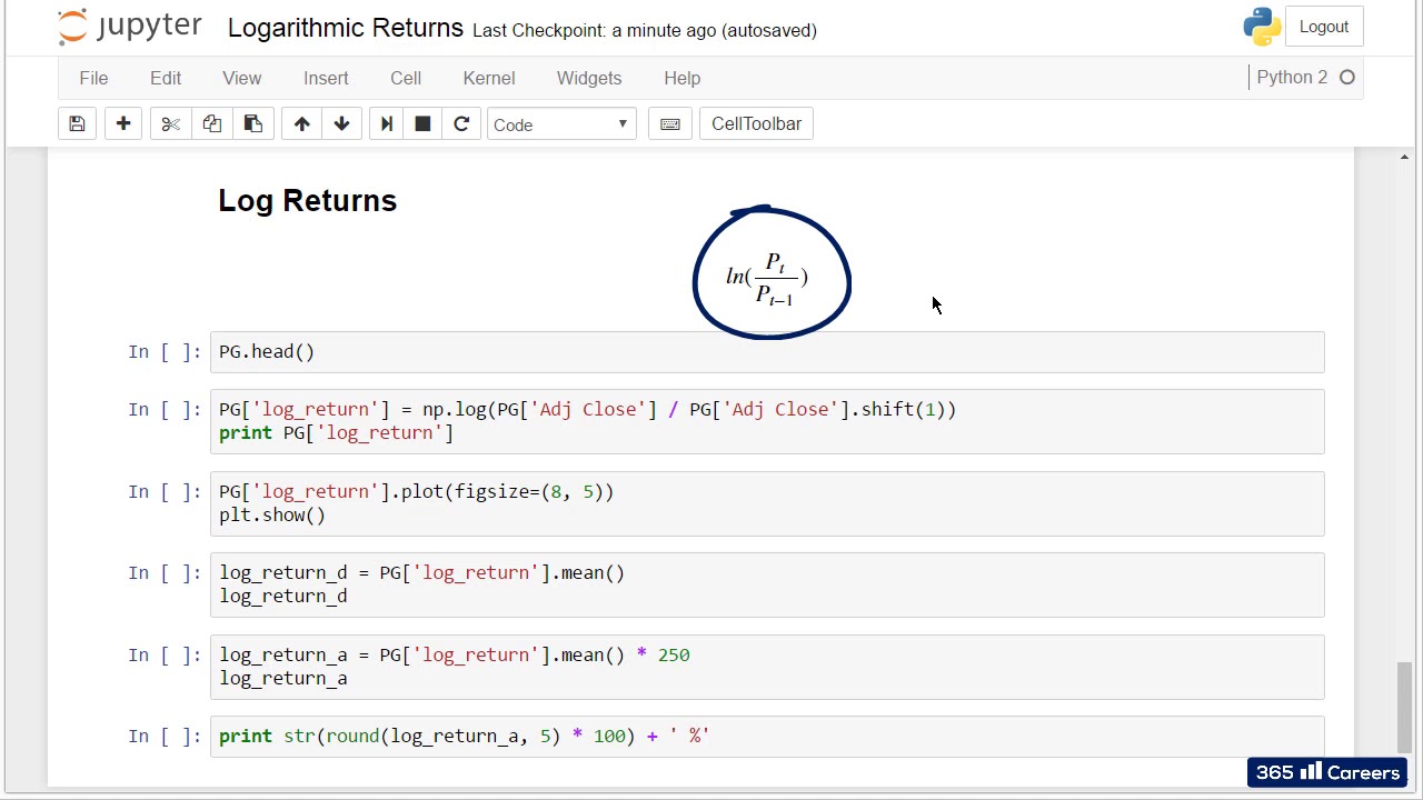 Py 65   Calculating Logarithmic Returns