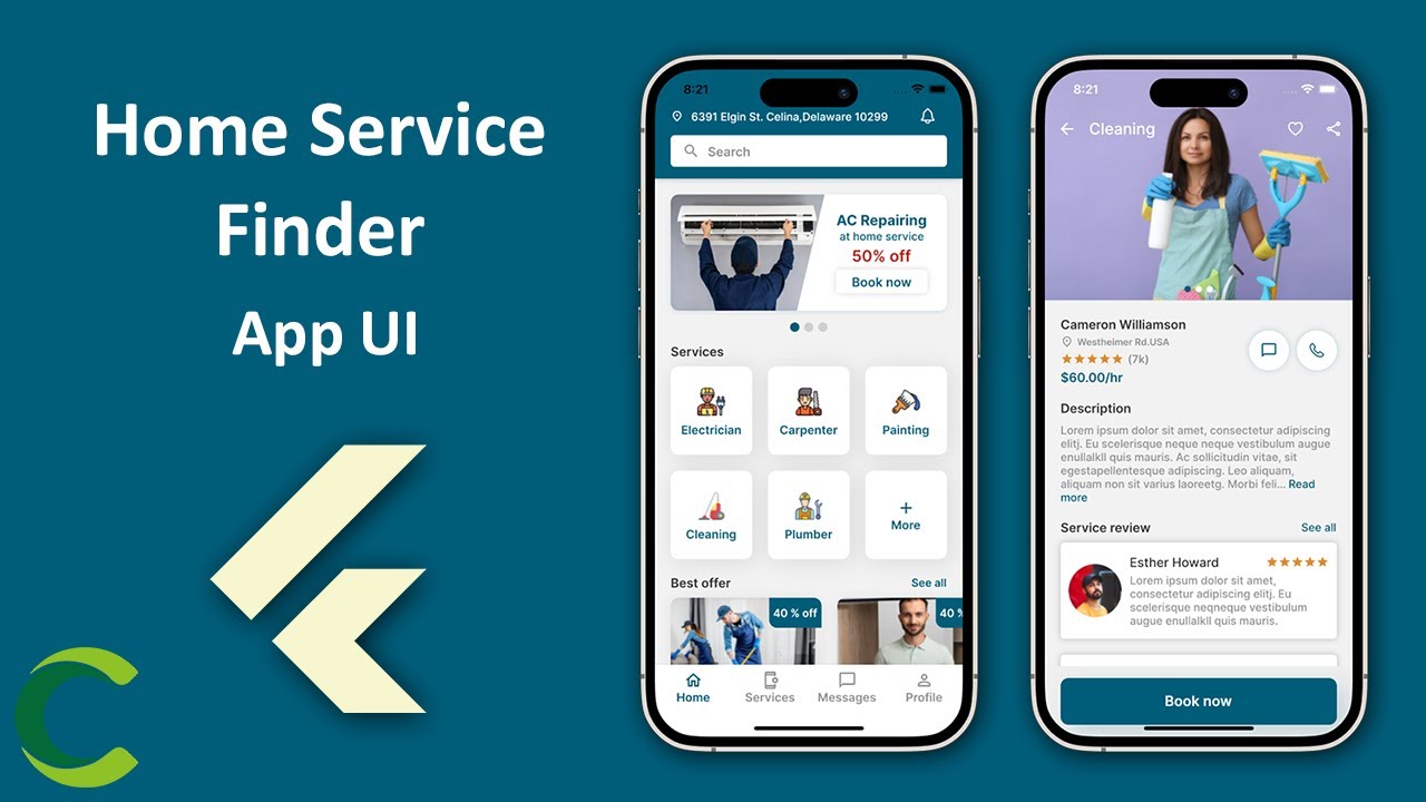Home Service App Template in Flutter