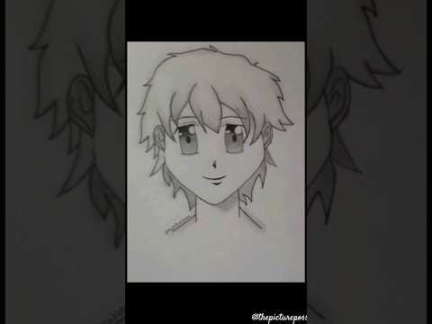 Cool anime boy drawing ✍🏻✨#shorts #art #drawing #viral #anime #easy #thepictureposse