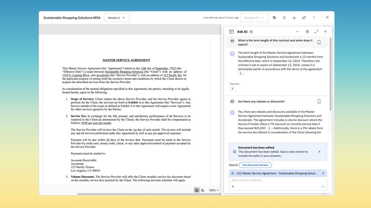 Workday Contract Lifecycle Management powered by Evisort AI