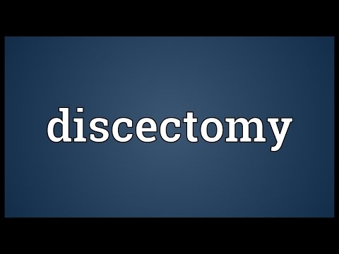 Discectomy Meaning