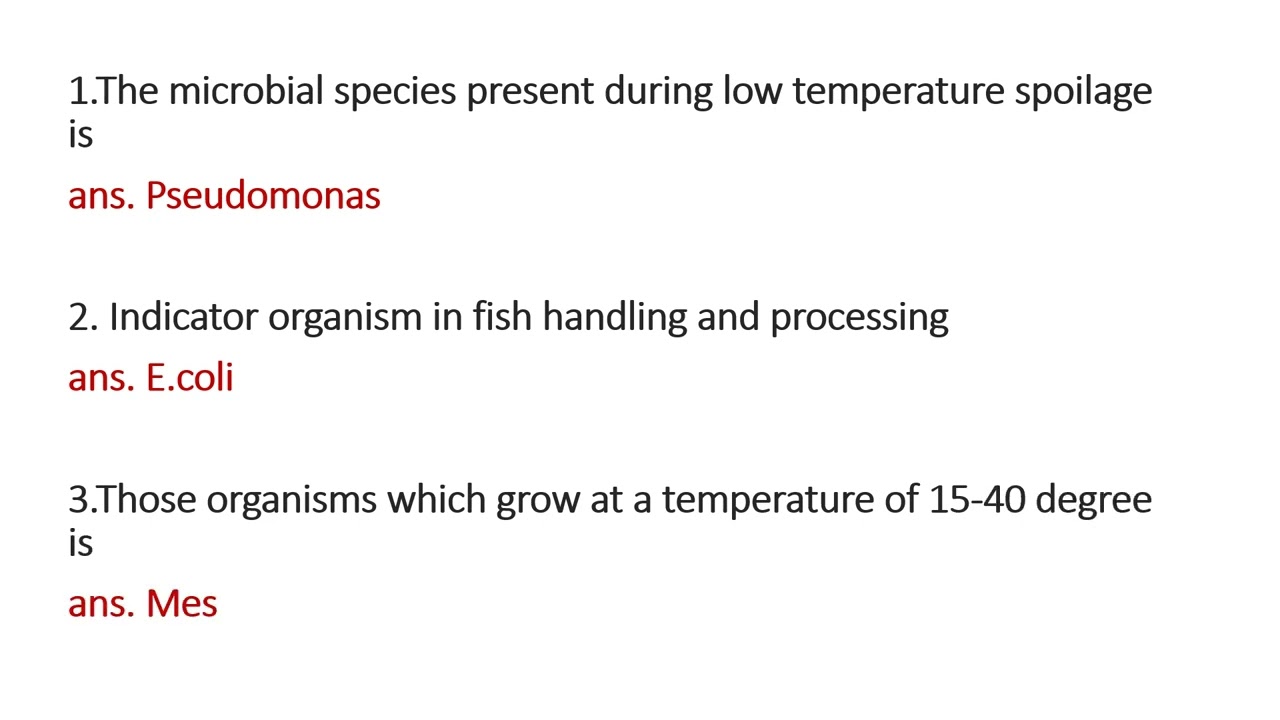 FISH PROCESSING TECHNOLOGY MCQ=1
