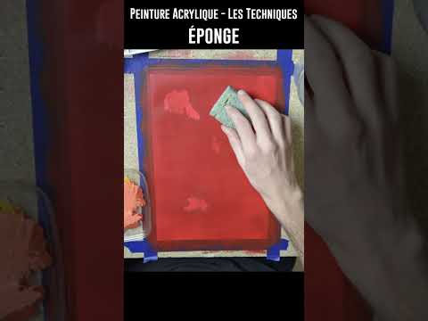 Technique de peinture acrylique : l'éponge