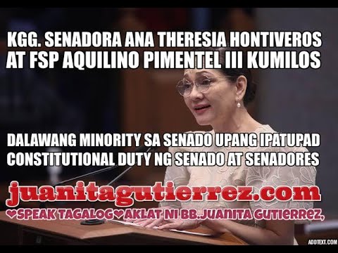 Senadora Theresia Hontiveros Mosyon Para Ipatupad Ang Batas🇵🇭SPEAK TAGALOG🇵🇭Aklat Ni Bb,JGutierrez