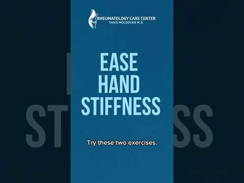 Stiff hands caused by rheumatoid arthritis? Try these 2 exercises! #rheumatologist #RA
