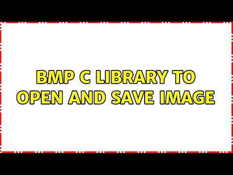 BMP C library to open and save image