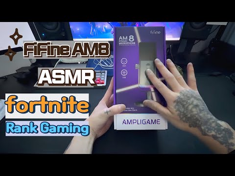 fifine AM8 Unboxing +Fortnite OG Rank Gaming Keyboard ASMR