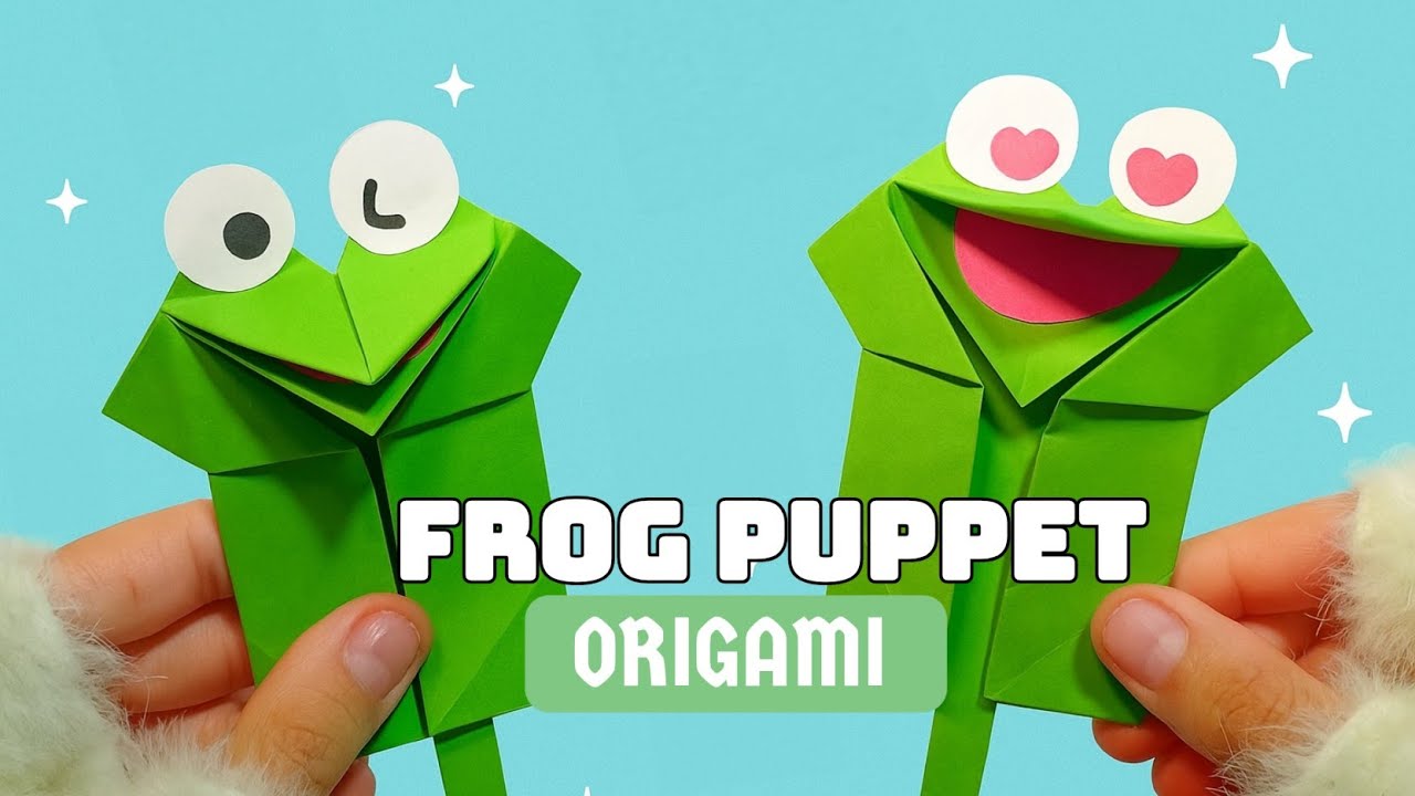 DIY Paper Frog Puppet  | Step by Step for Beginners| Origami Tutorial